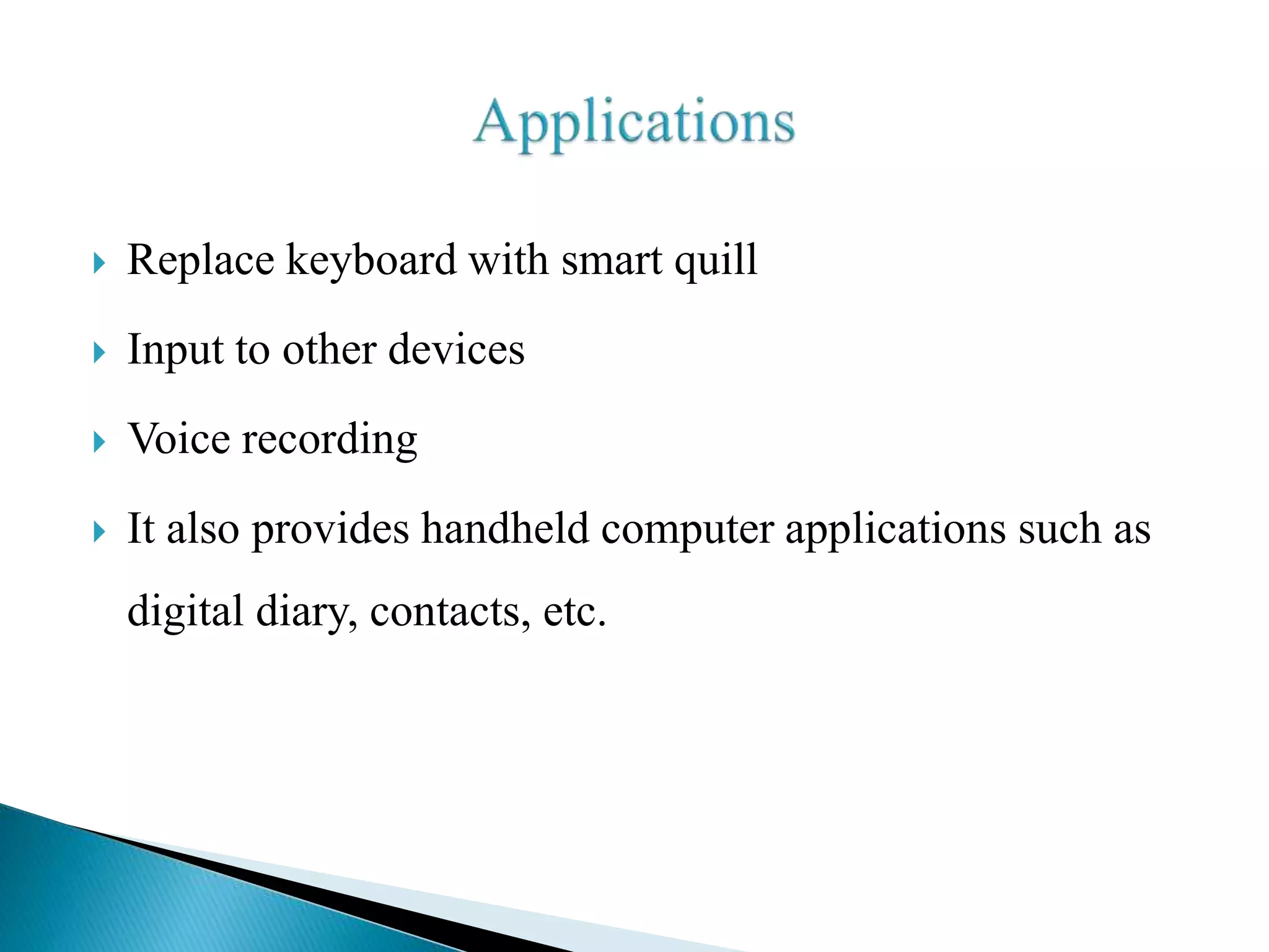 Smart quill ppt | PPTX