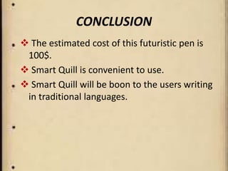 Smart quill presentation by vikas | PPTX | Computer Peripherals | Computing