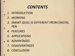 Smart quill presentation by vikas | PPTX | Computer Peripherals | Computing