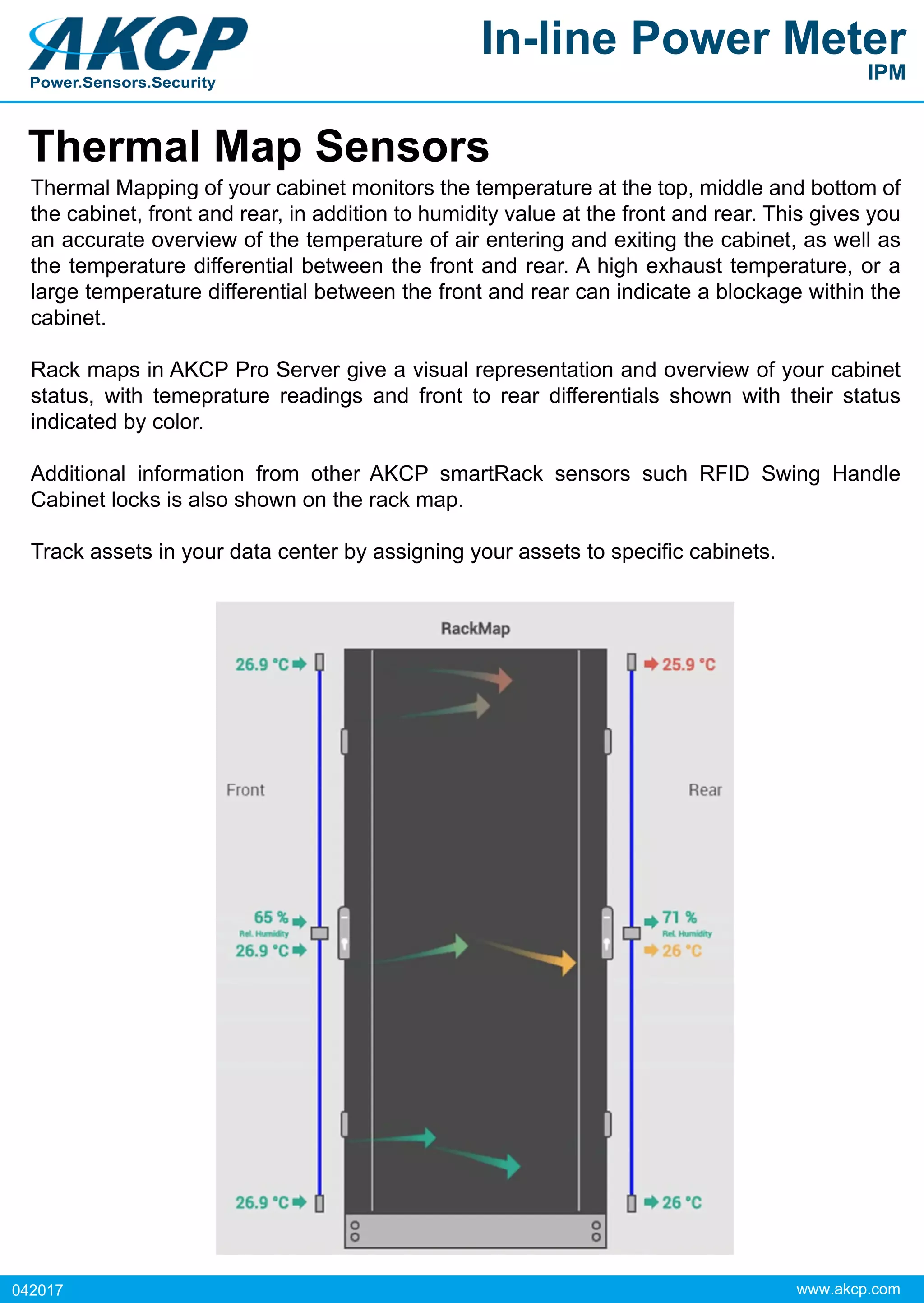 Smart rack sensor AKCP Inline Power Monitoring | PDF