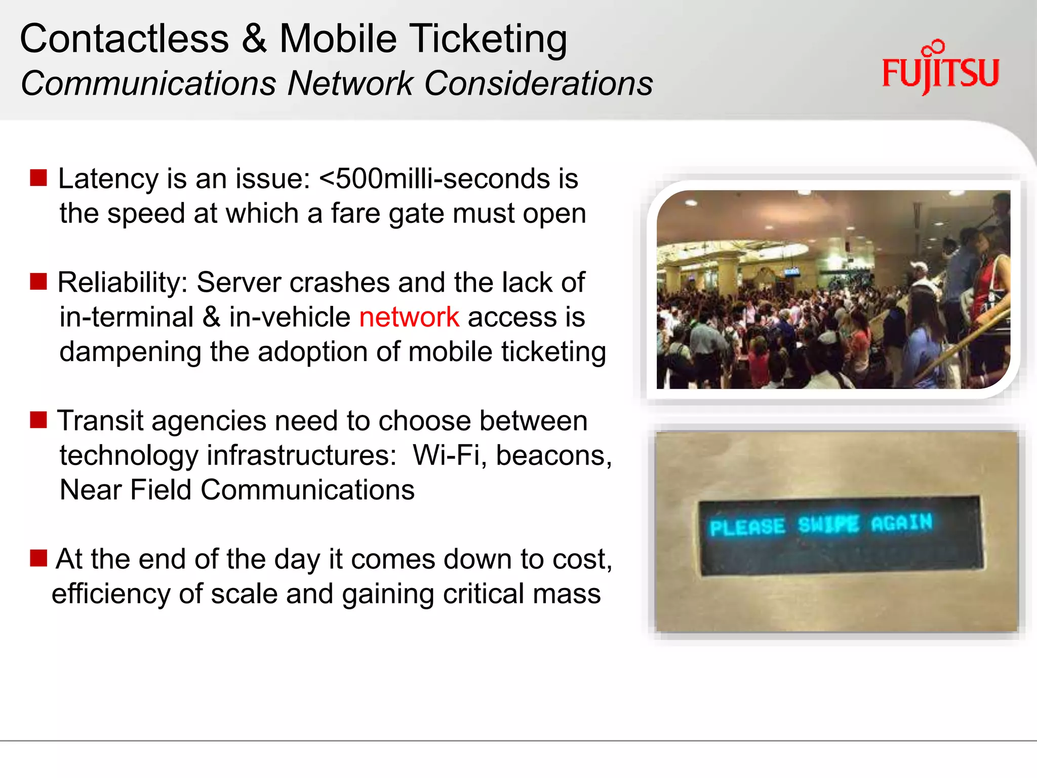 Next Generation Networks for Contactless and Mobile Ticketing | PPTX