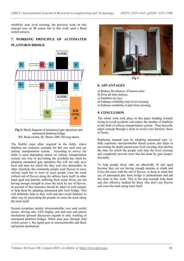 Smart railway crossing embedded with automated platform bridge | PDF