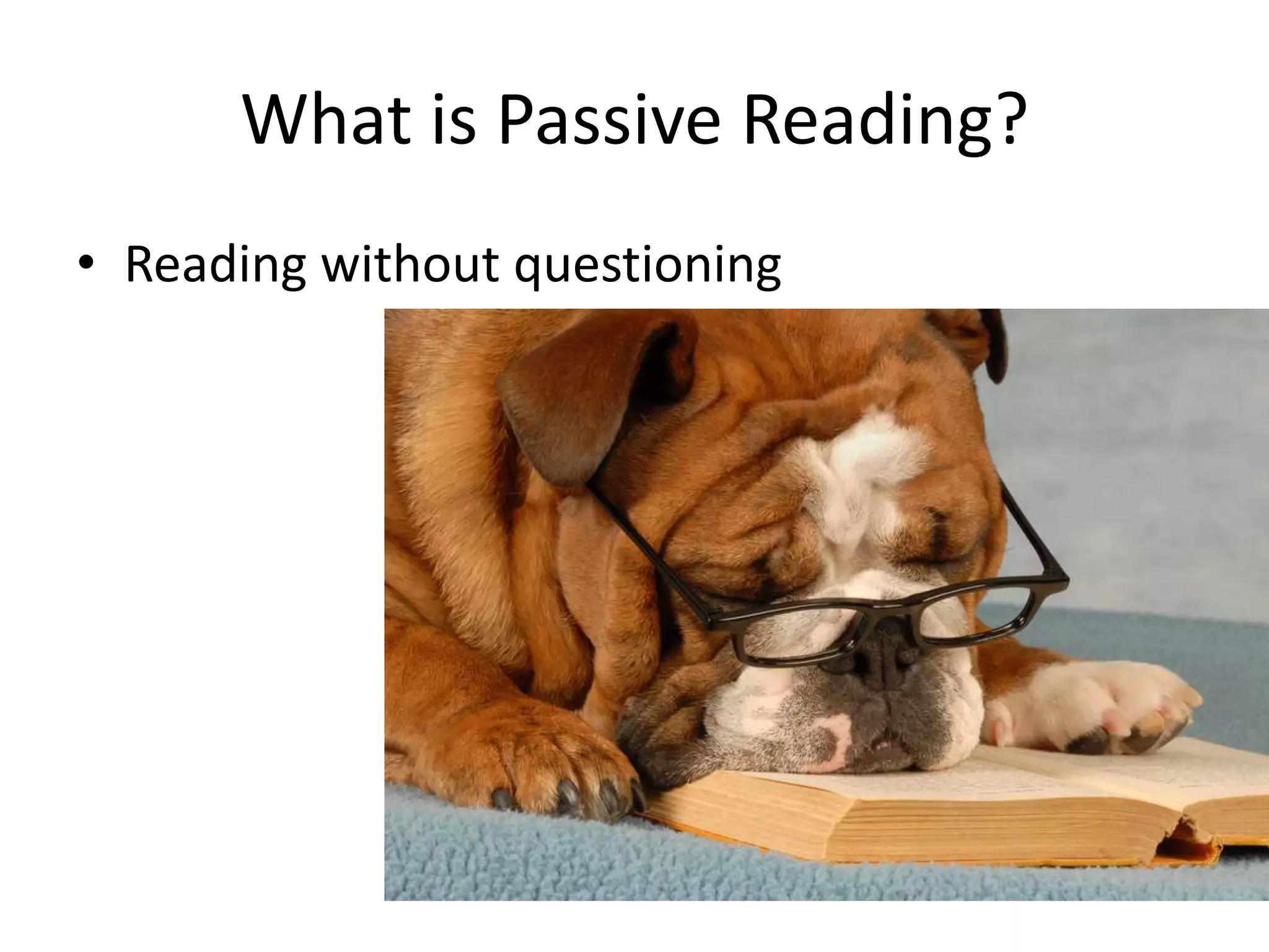 Smart reading part 1 active and passive reading | PPTX