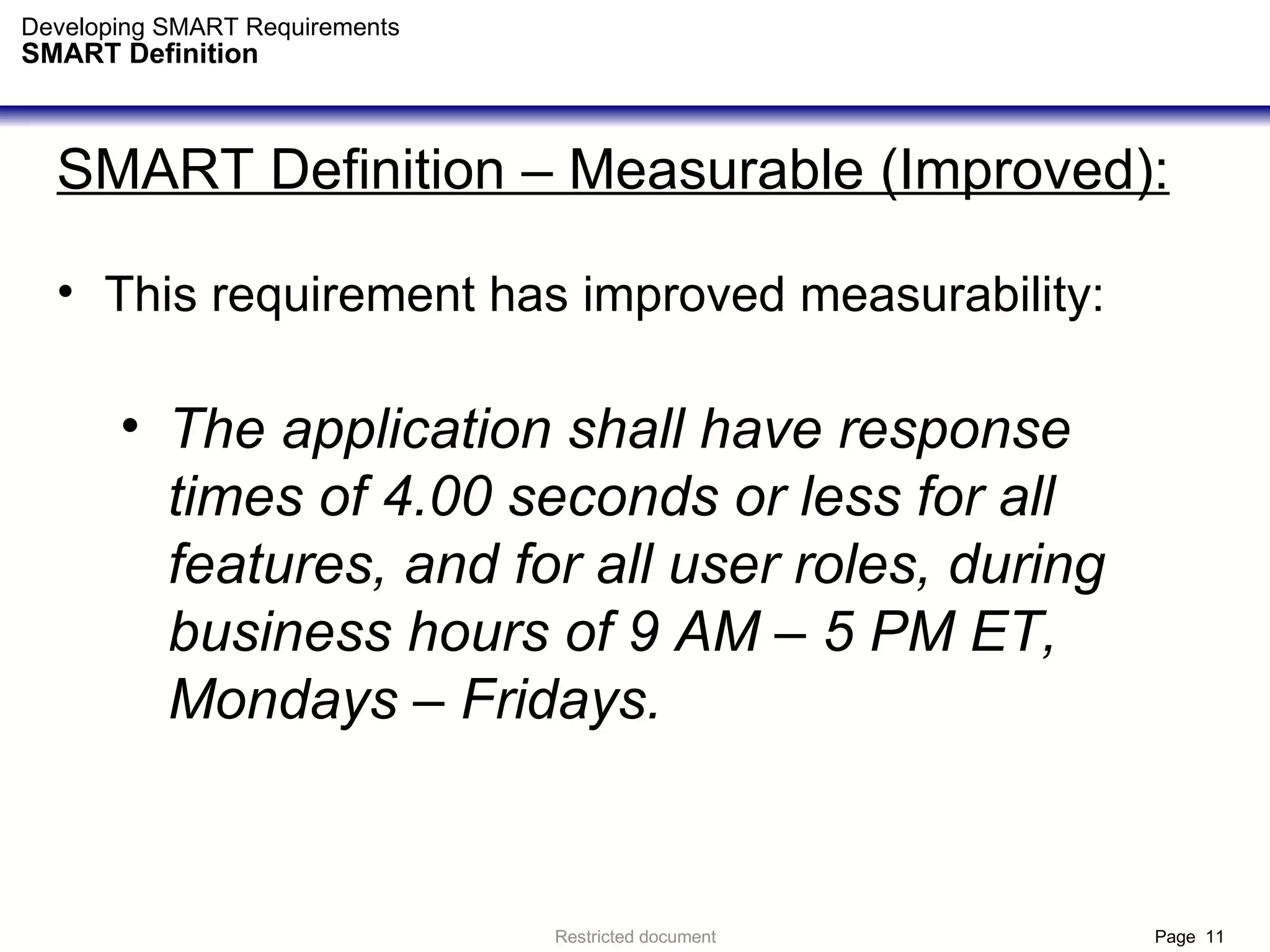 SMART Requirements | PPT