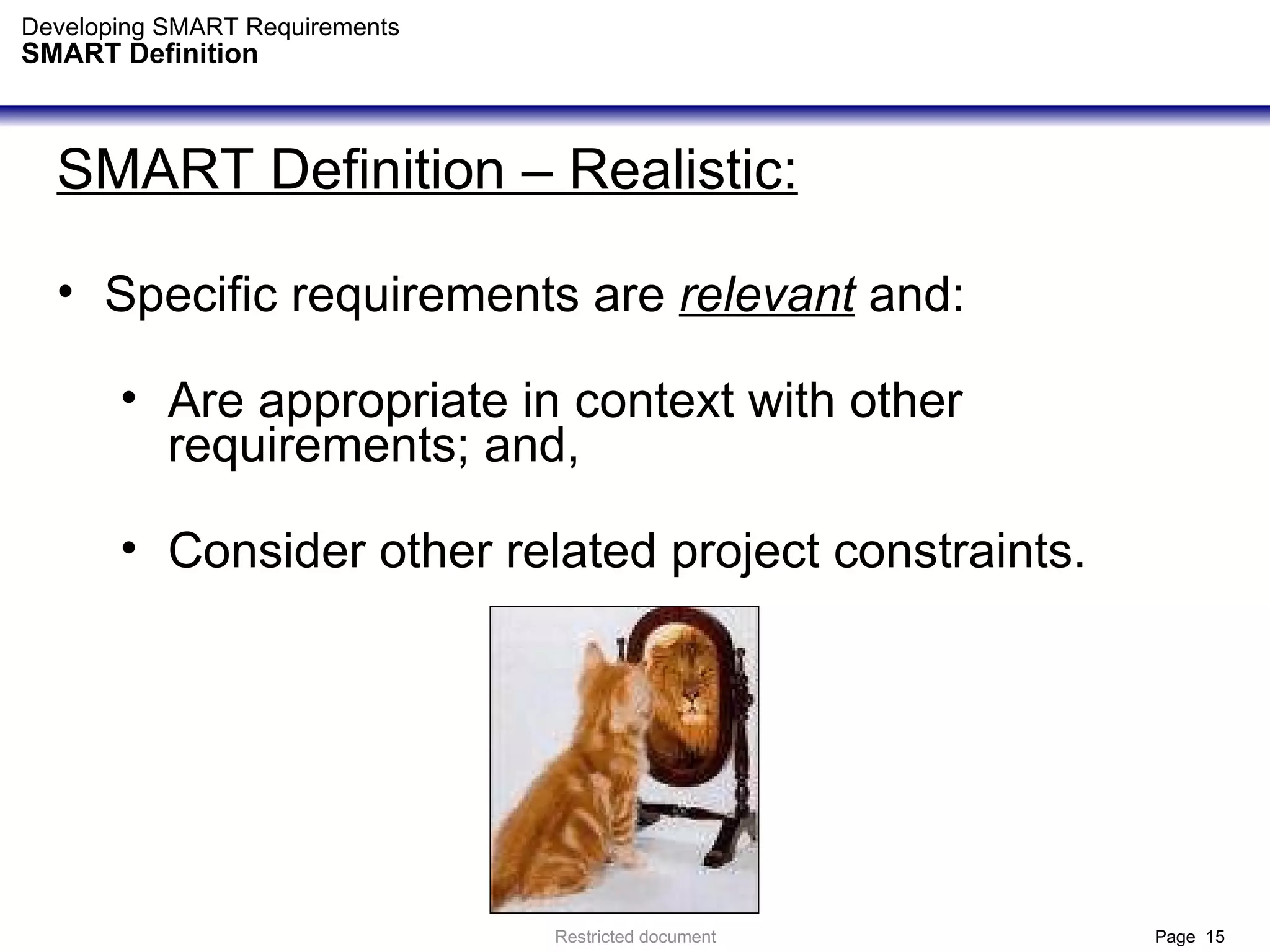SMART Requirements | PPT