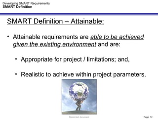 SMART Requirements | PPT