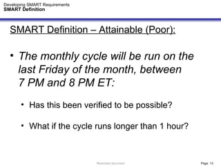 SMART Requirements | PPT