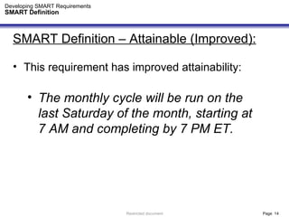 SMART Requirements | PPT