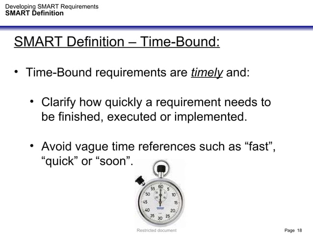 SMART Requirements | PPT