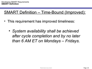 SMART Requirements | PPT