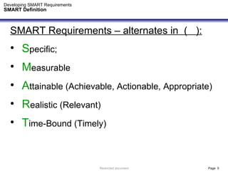 SMART Requirements | PPT