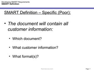 SMART Requirements | PPT