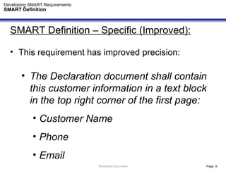 SMART Requirements | PPT