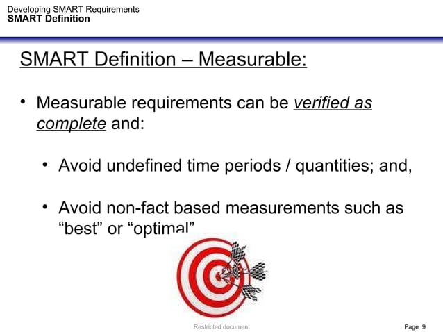 SMART Requirements | PPT