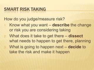 Smart Risk Taking | PPT