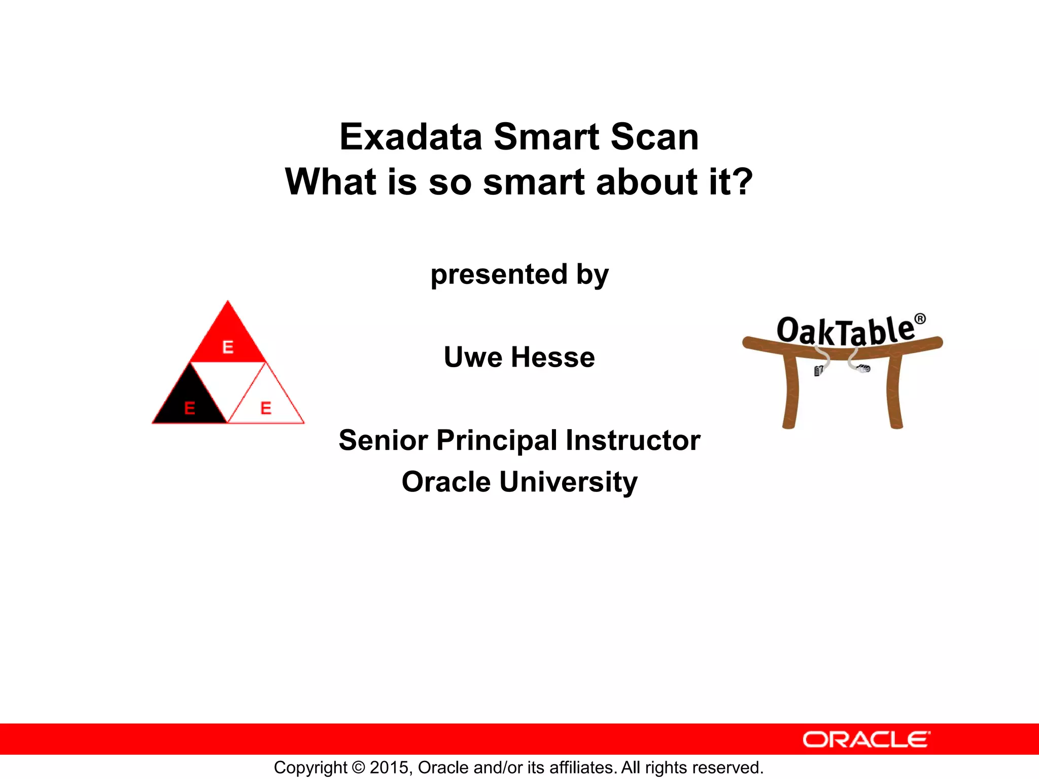 Exadata Smart Scan - What is so smart about it? | PDF