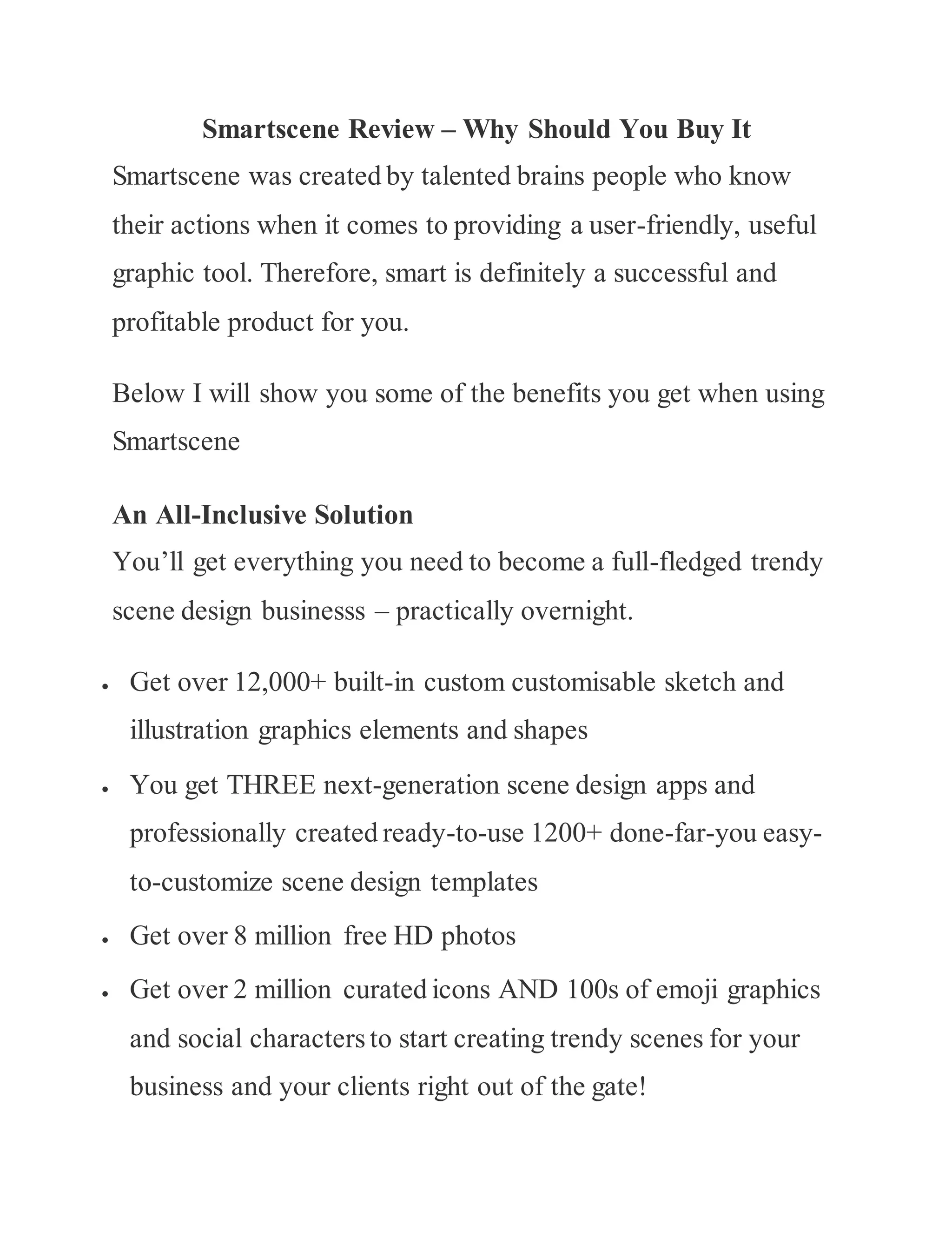 Smartscene review - Point And Click Graphics Made Easy | DOCX