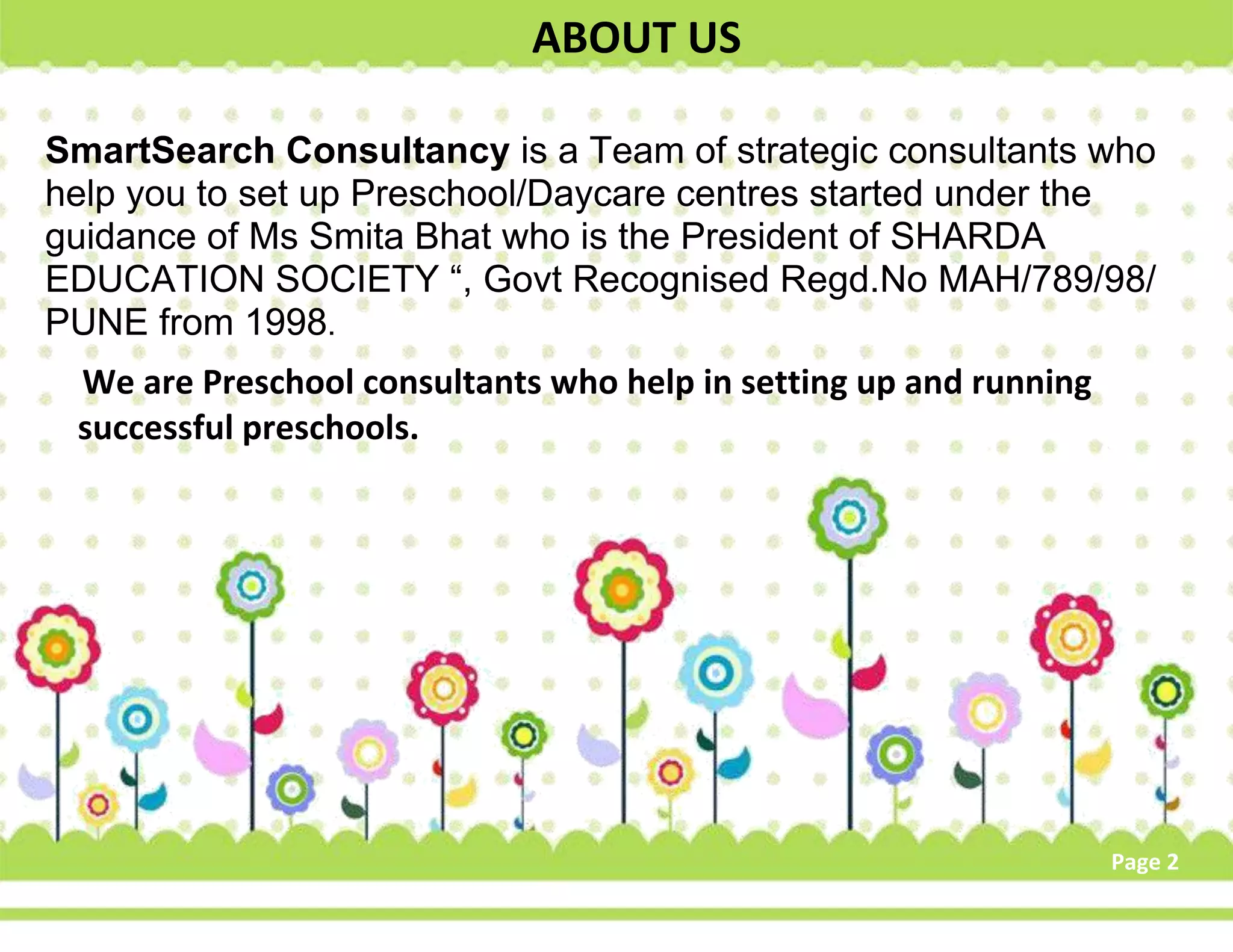 Preschool and Daycare Start Up / Set up Consultants based in Pune | PPT