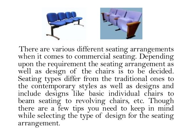 Smart seating systems –commercial