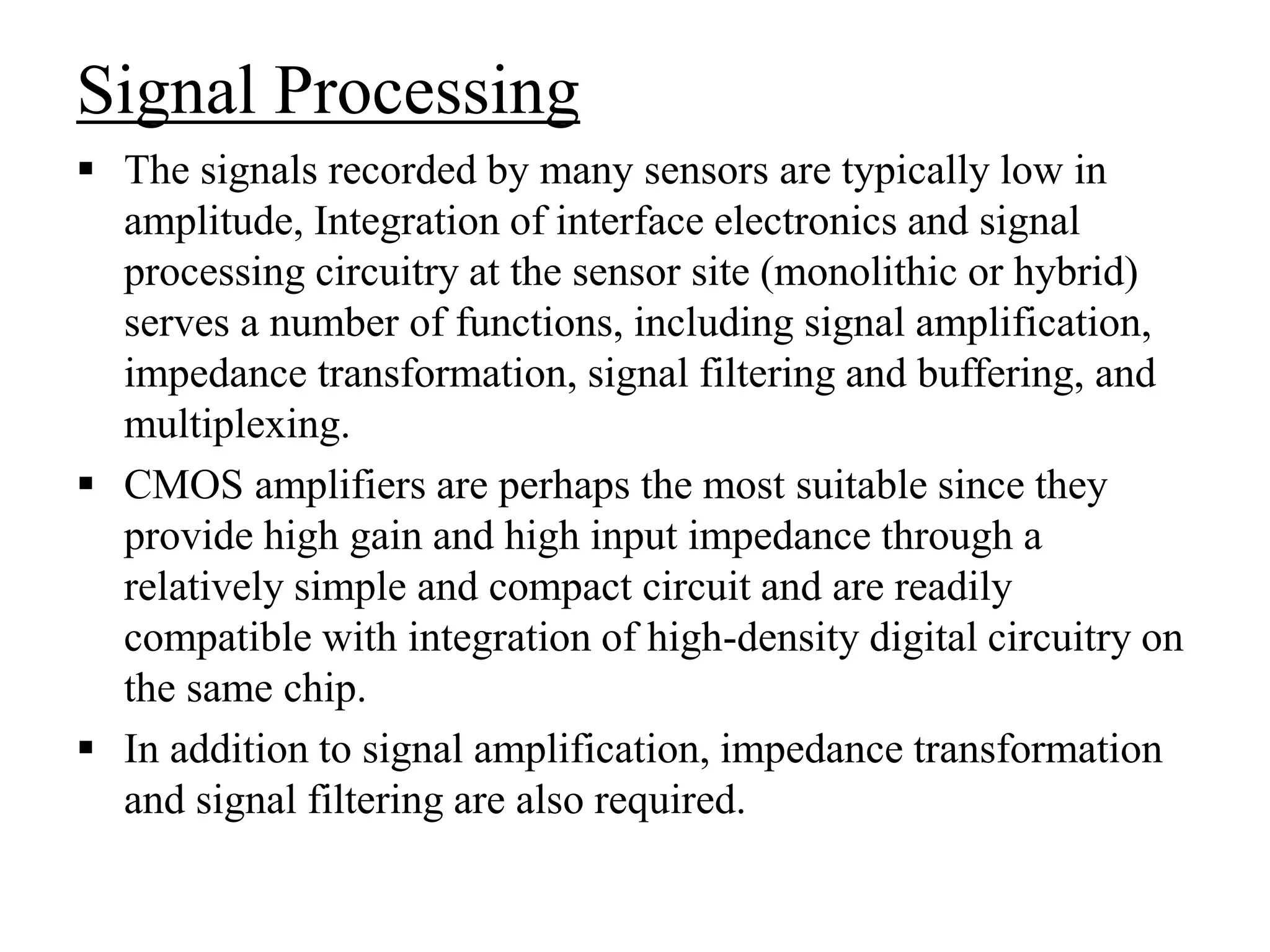 Smart sensors and their Application | PPTX