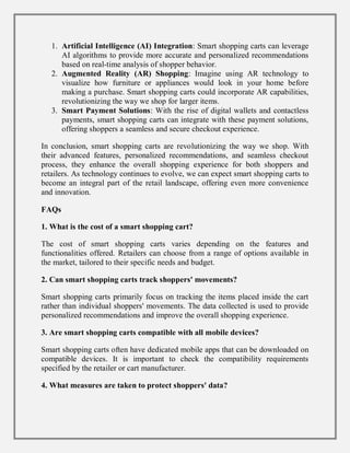 smart shopping cart | PDF | Grocery Shopping | Shopping