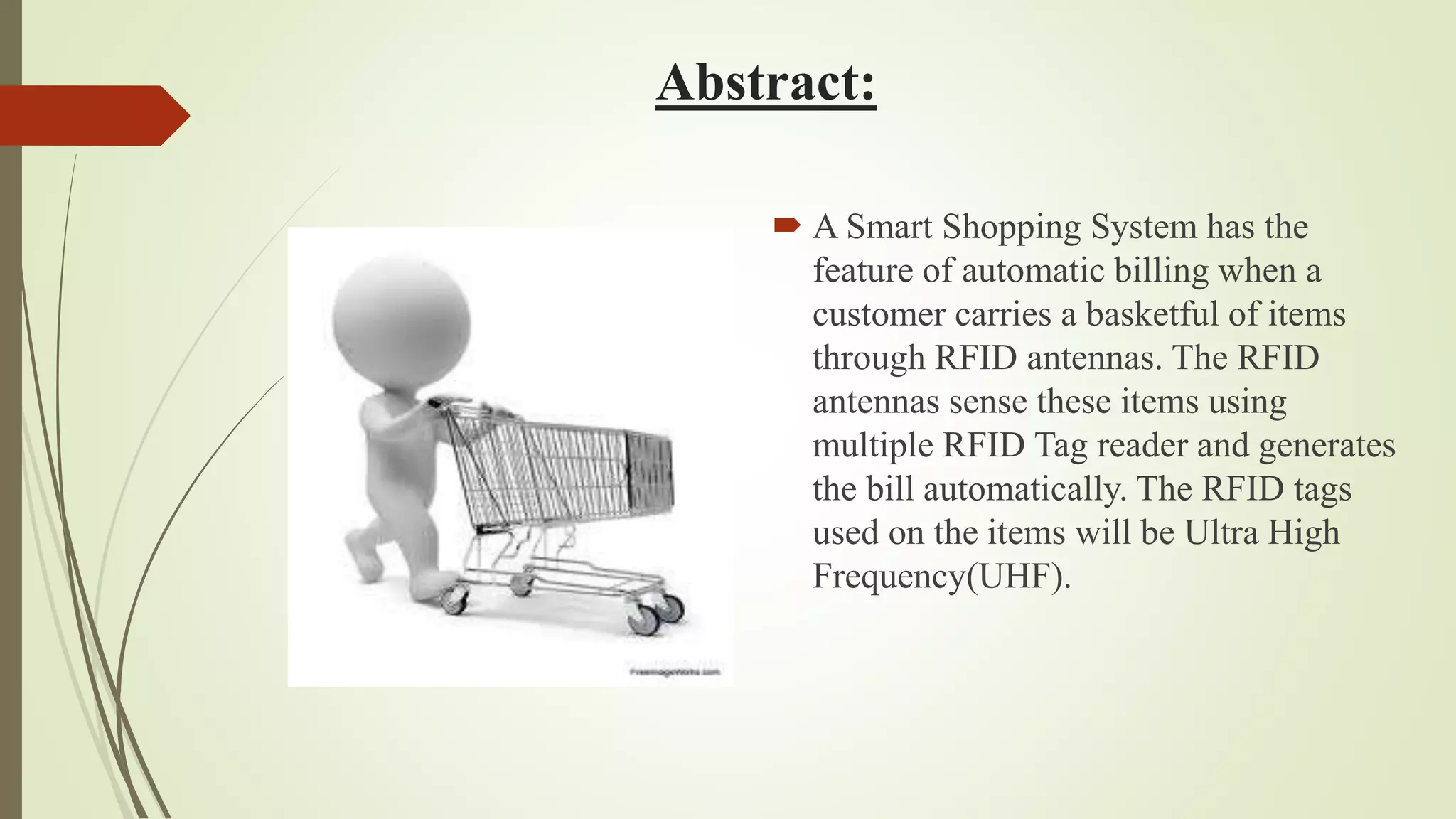 Smart shopping system using rfid | PPTX