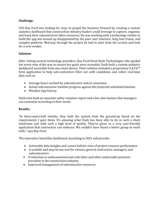 Smart Site Case Study | PDF