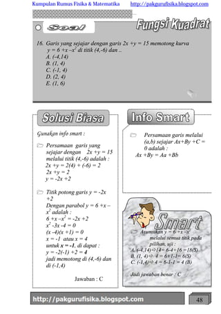 Smart solution fungsi kuadrat | PDF