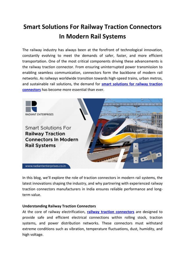 Smart Solutions For Railway Traction Connectors In Modern Rail Systems.pdf