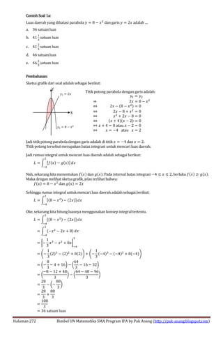 Smart solution un matematika sma 2013 (skl 5.4 aplikasi integral (luas daerah dan volume benda ...