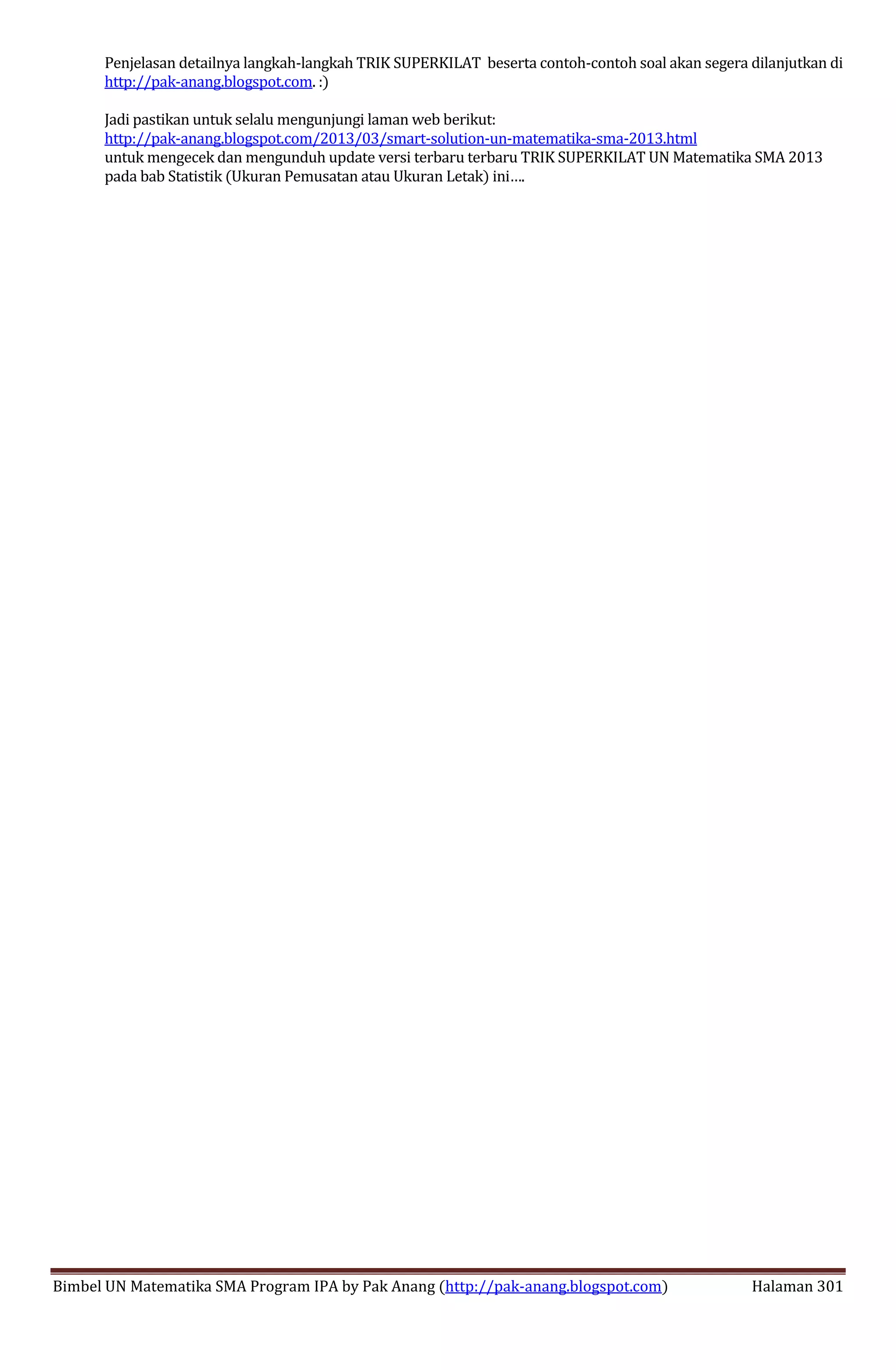 Smart solution un matematika sma 2013 (skl 6.1 statistika (ukuran ...