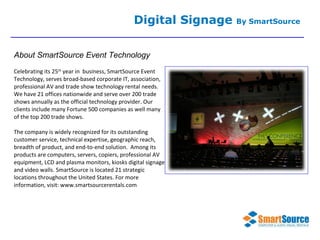 Smart Source Digital Signage | PPT