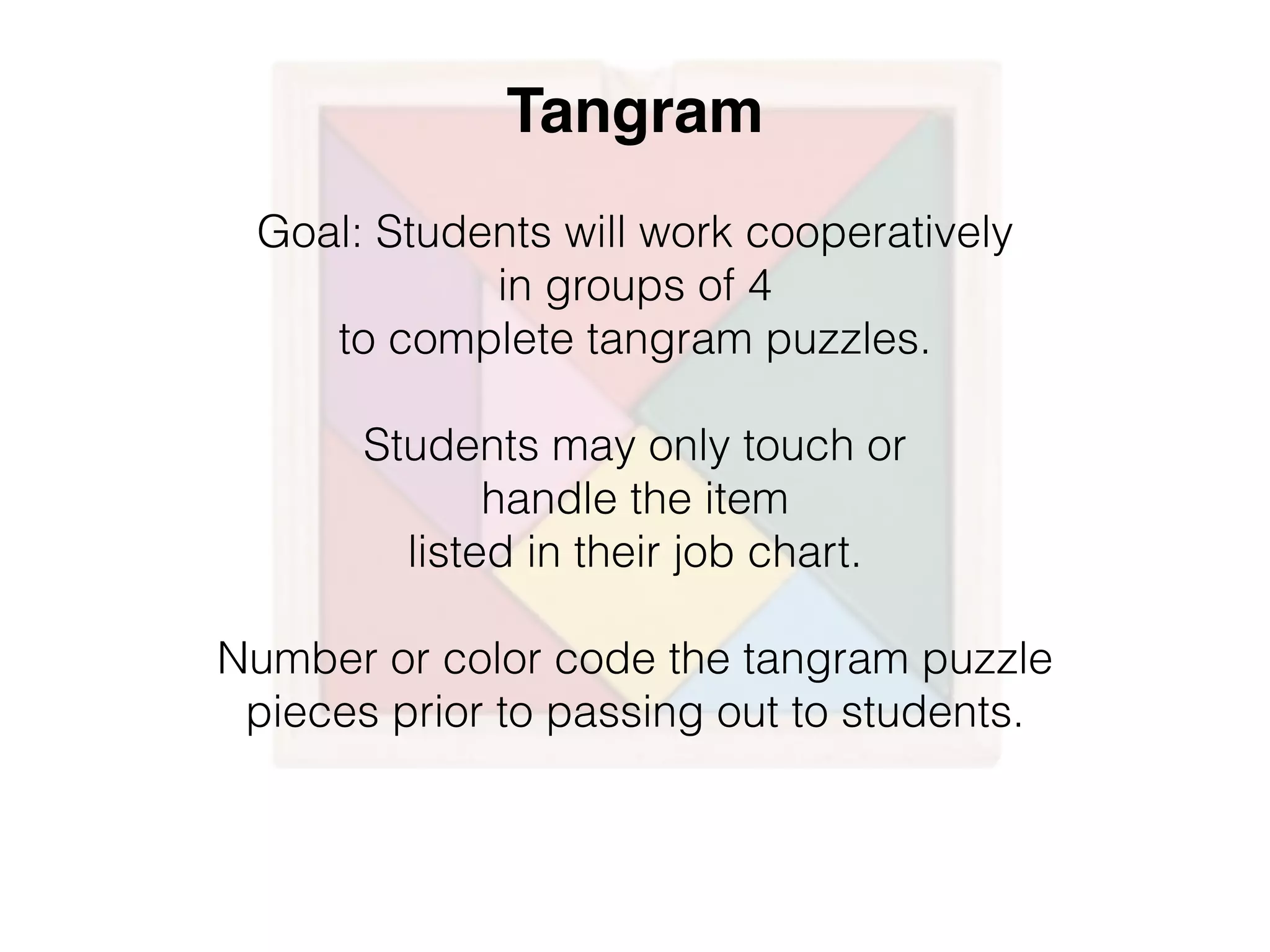 Smart Start Teamwork Edition: Tangrams | PDF