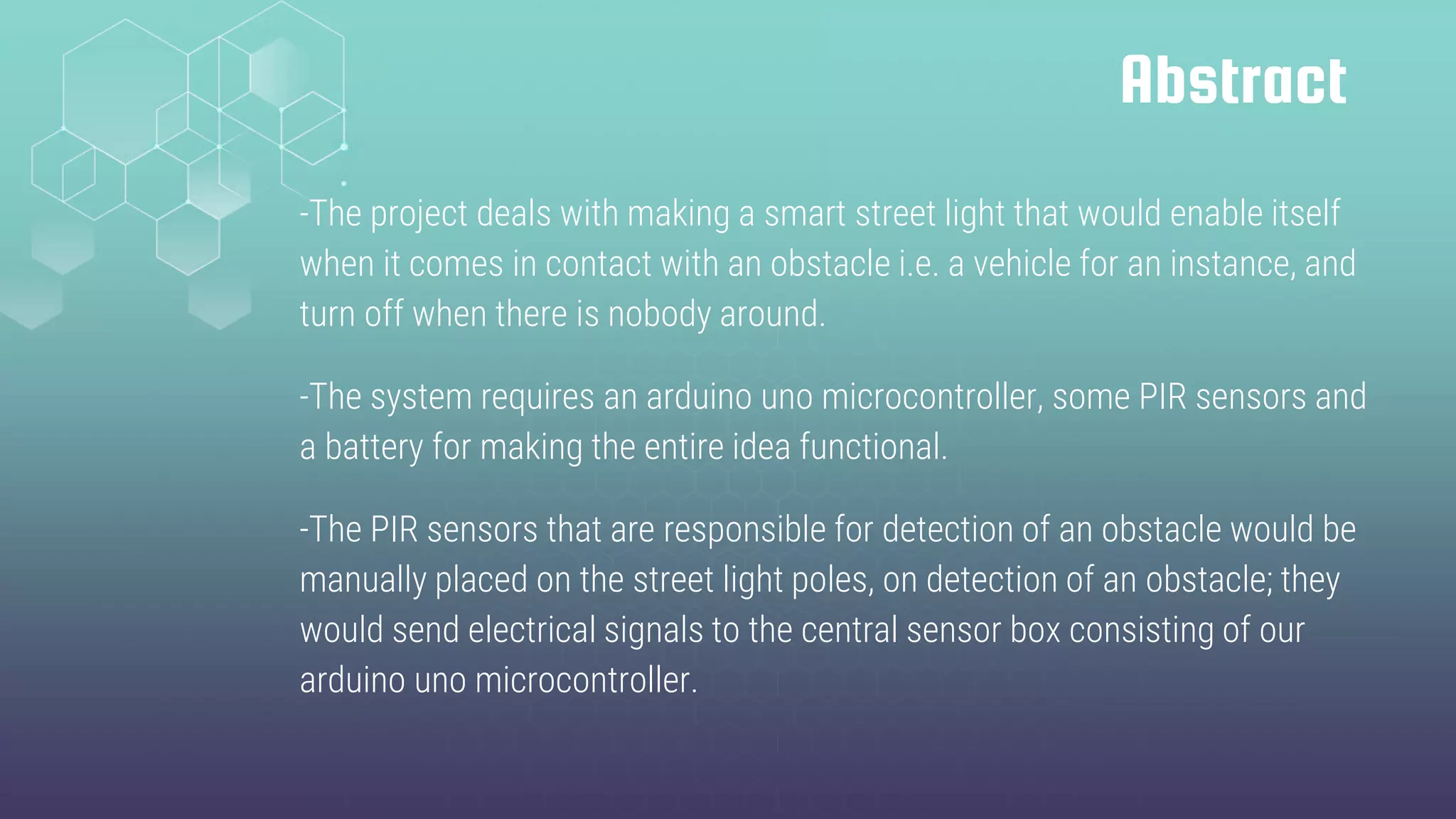 Smart street lighting system | PPTX