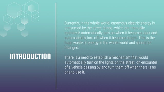 Smart street lighting system | PPTX