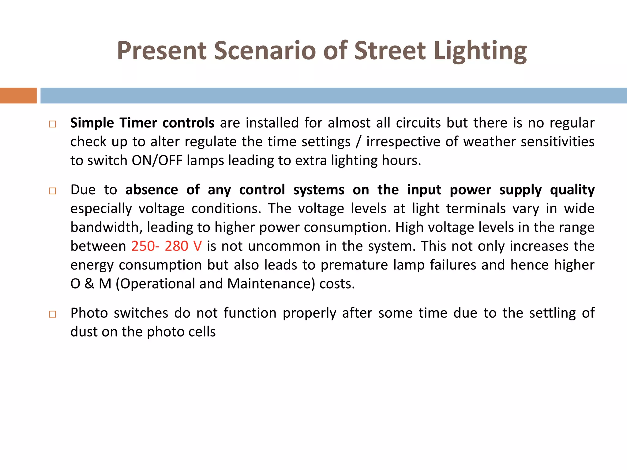 Smart street light management systems for street light energy ...