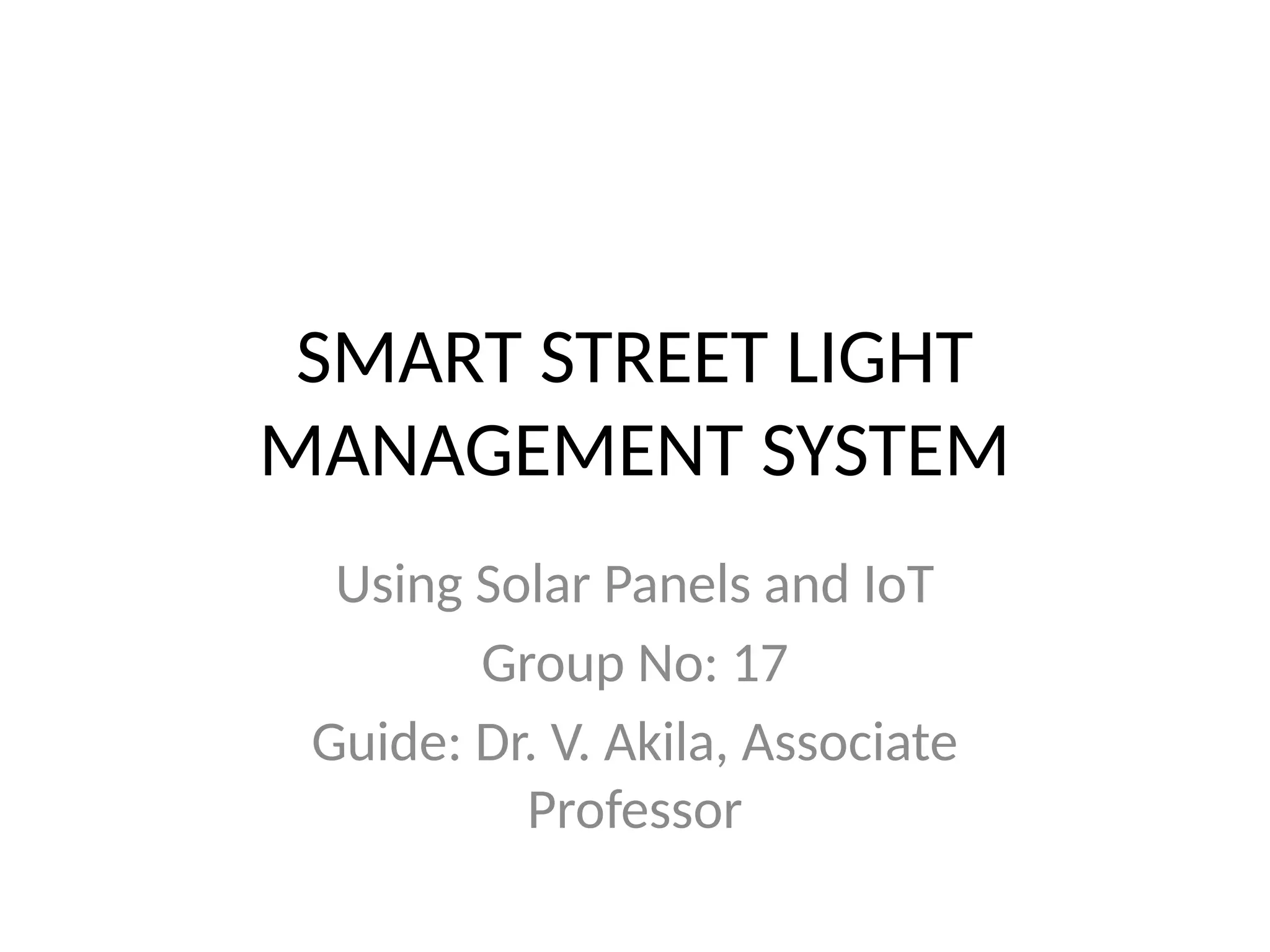 SMART_STREET_Presentation.pptx presenting | PPTX | Technology & Computing