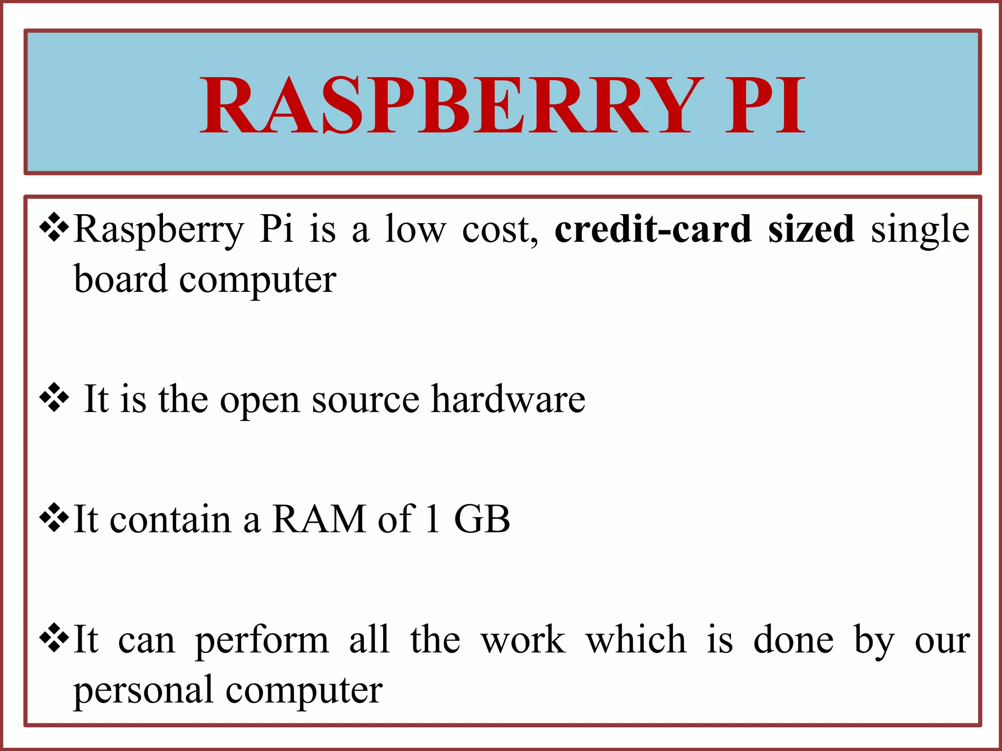 Smart Surveillance Monitoring System Using Raspberry Pi And Ppt