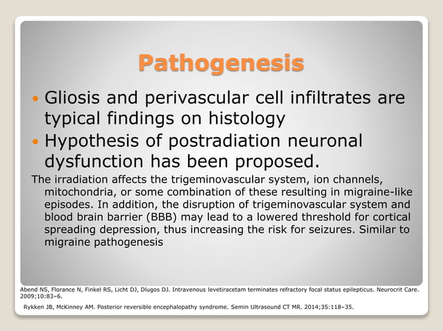 Stroke-like Migraine Attacks after Radiation Therapy (SMART) Syndrome ...