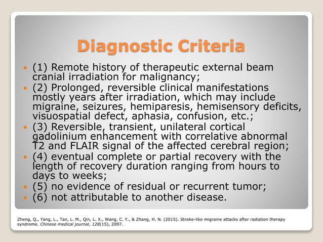Stroke-like Migraine Attacks after Radiation Therapy (SMART) Syndrome ...