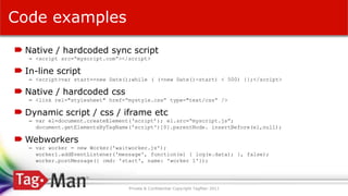 Smart tag loading Script loading case study 2011 | PPTX