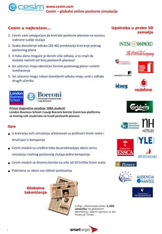 Smart target - Cesim brošura | PDF