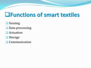 Smart textile | PPT