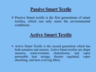 Smart textile | PPTX