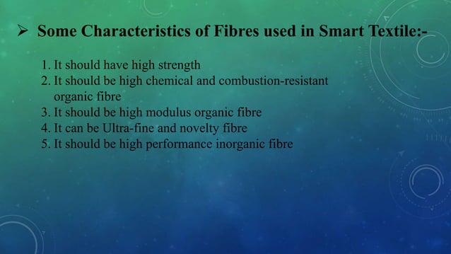 Presentation Topic:- Smart Textile | PPTX | Wearable Technology ...