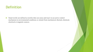 Smart textile | PPTX