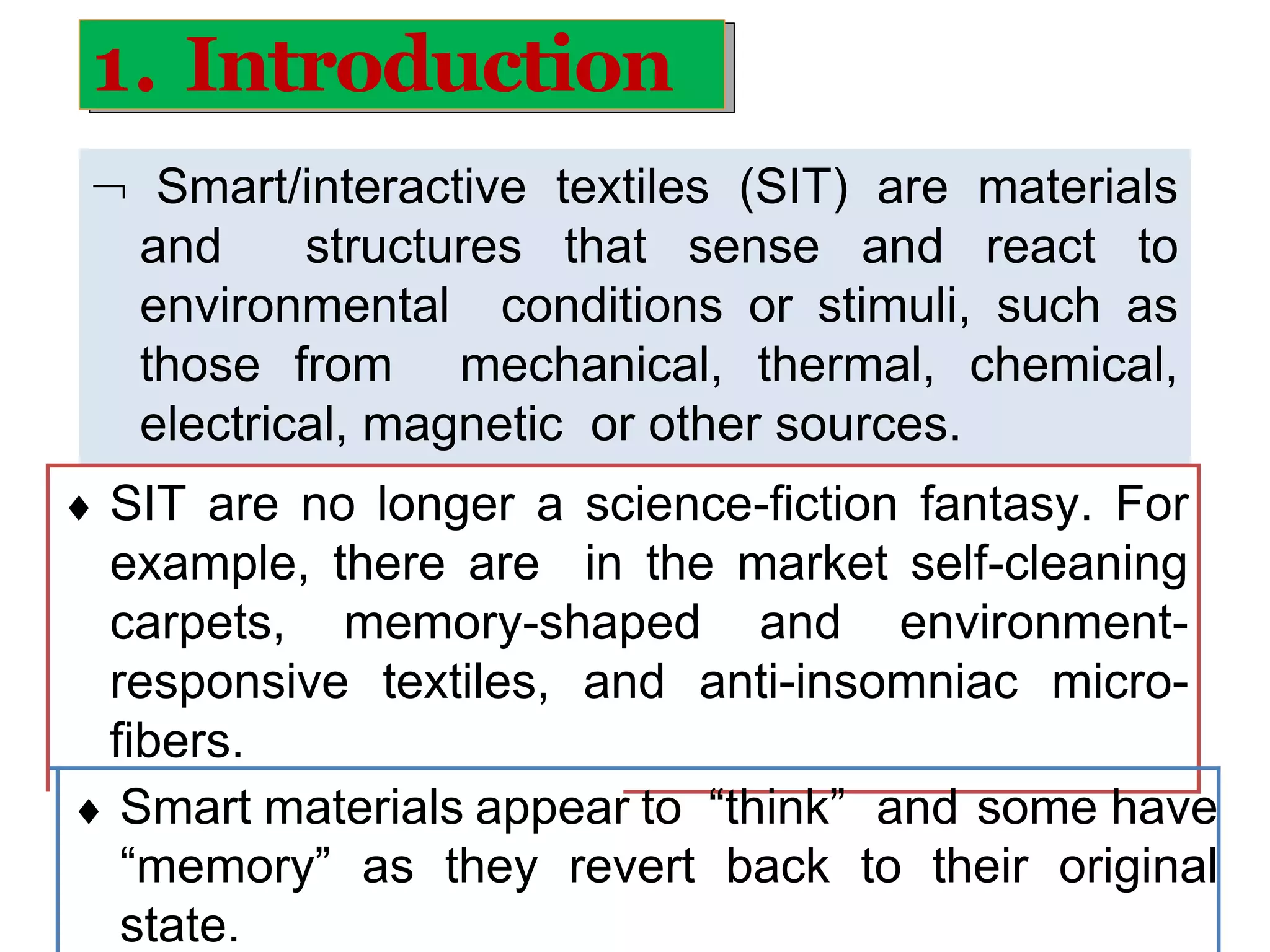 Smart textile introduction | PPTX