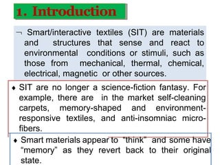 Smart textile introduction | PPTX