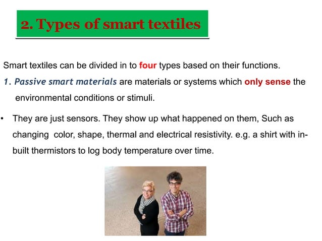 Smart textile introduction | PPTX