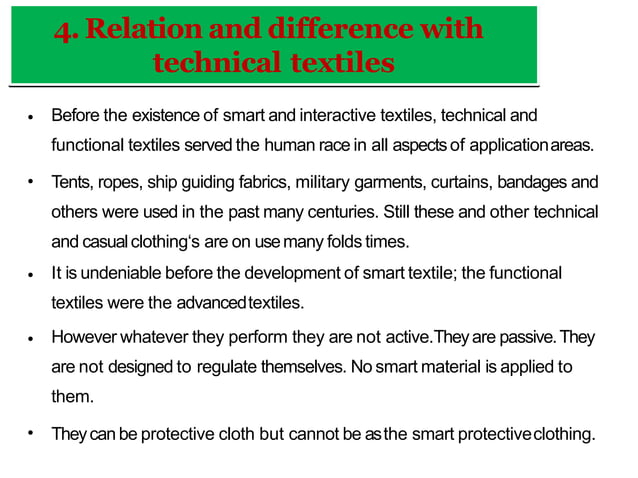 Smart textile introduction | PPTX